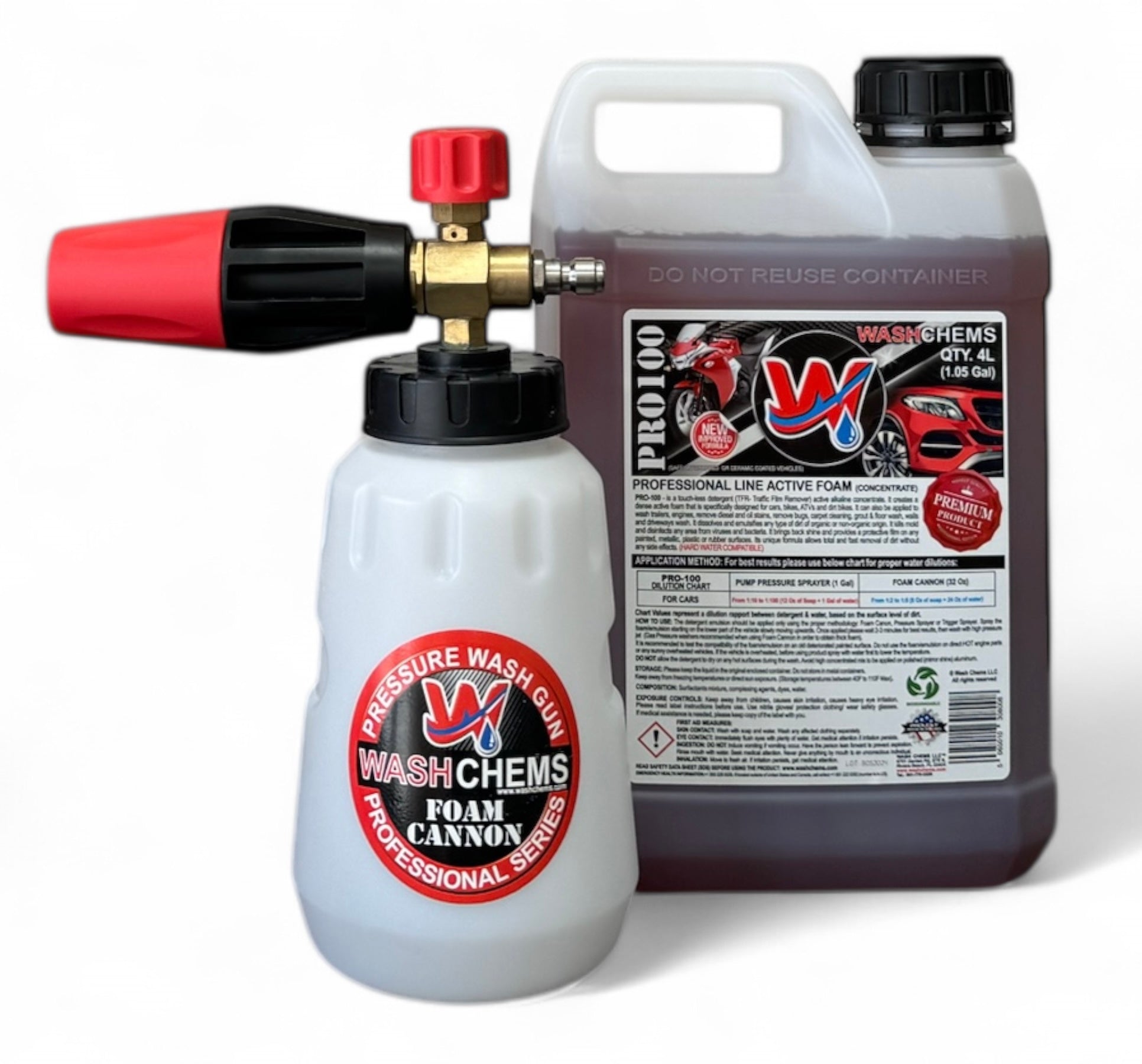 Foam Cannon & PRO-100 (1Gal) Touchless Soap Combo